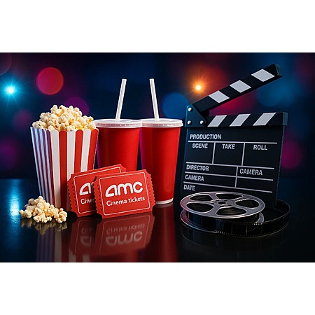 AMC Theatres Movie Experience: 2x AMC Movie Tickets (Yellow), 2x Drinks ...