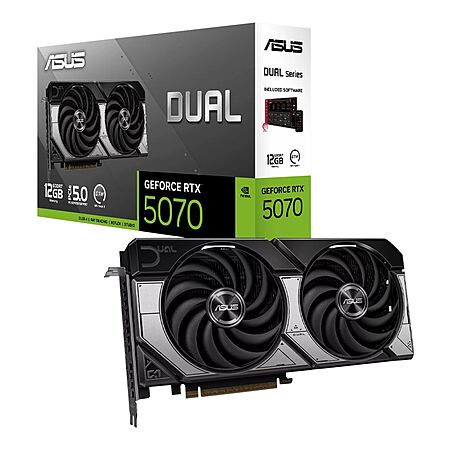 [Micro Center] ASUS NVIDIA GeForce RTX 5070 Dual Fan 12GB GPU + 007 ...