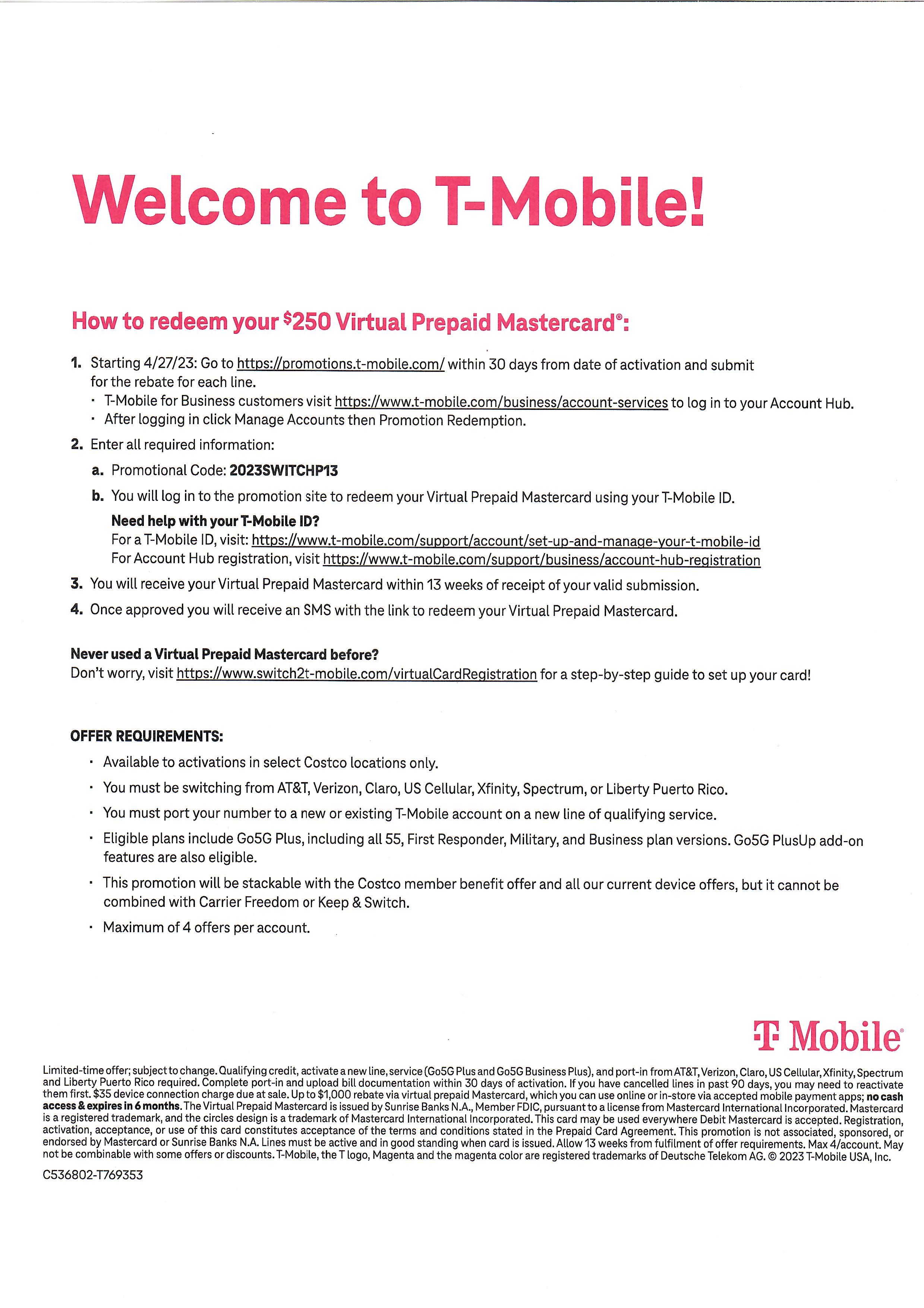 Select Costco Stores: Activate T-Mobile Postpaid w/ Port-in on Go5G ...