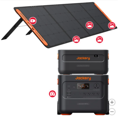 Jackery Generator 4000 Kit, Explorer 2000Plus +Battery Pack +Solar ...