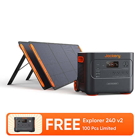 Jackery Solar Generator 3000 Pro bundke + 2 x 200 watt solar panels $1899
