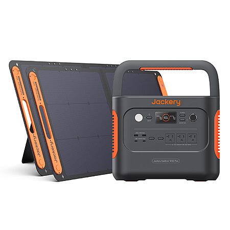 Jackery 1000 Plus Solar Generator with 2xSolarSaga 100W Solar Panels $854