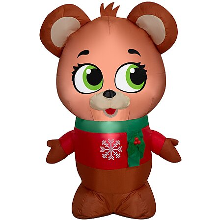 Holiday Living 3.5-ft Lighted Bear Christmas Inflatable Item #6023450 ...