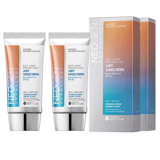 NEOGEN DERMOLOGY Day-light Protection Airy Sunscreen SPF 50, 1.69 fl oz, 2-pack, $30. Reg $38, F ...