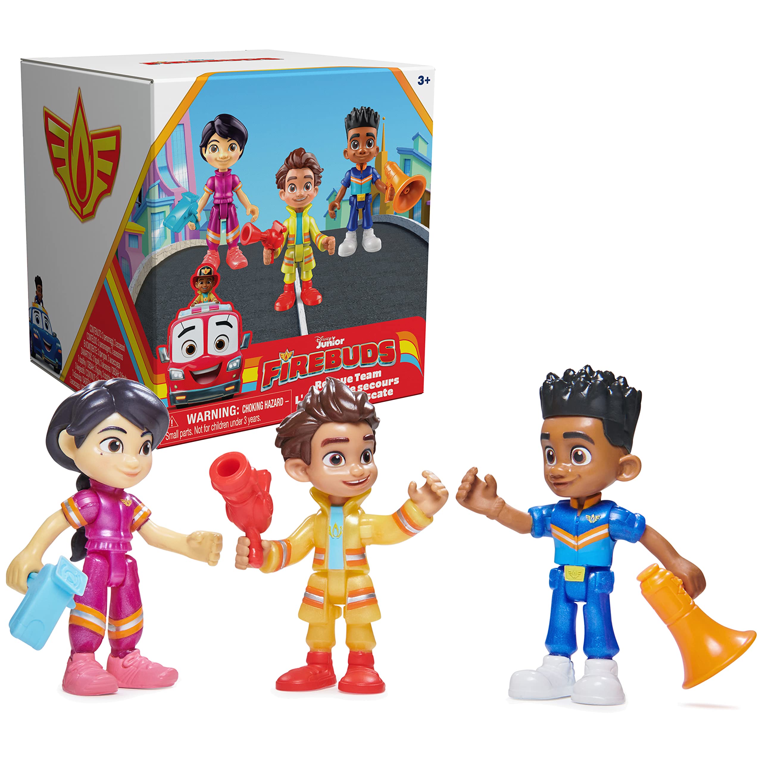 Disney Junior Firebuds Action Figures w/ Accessories (Bo, Jayden ...