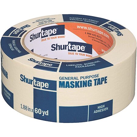 1.88" x 60 yds. Shurtape CP 105 General Purpose Masking Tape) $2.46 ...