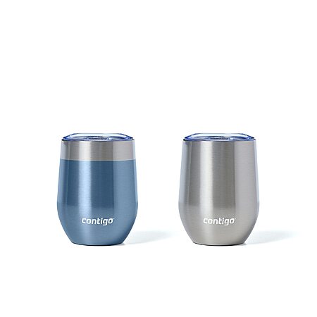 2-Pack 12-Oz Contigo River North Stainless-Steel Wine Tumbler w/ Spill ...