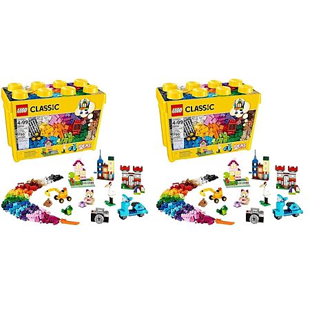 2-Pack 790-Piece LEGO Classic Large Creative Brick Box Building Kit ...