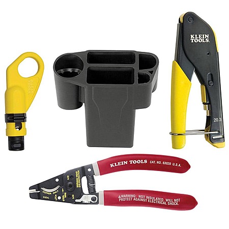 Klein Coax Cable Installation Tool Set with Hip Pouch - Home Depot ...