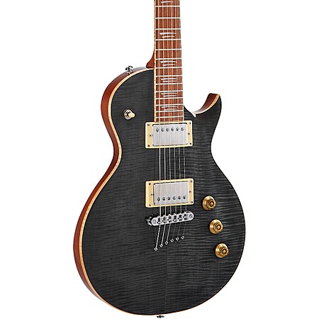 Mitchell MS450 Modern Single-Cutaway Electric Guitar (Flame Black ...
