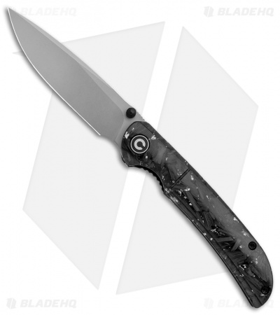 CIVIVI Imperium Liner Lock Knife Shredded CF/Silver (3.5" Stonewash ...