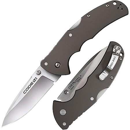 COLD STEEL Code 4 Folding Knife w/ 3.5" Blade & 5" Aluminum Handle ...