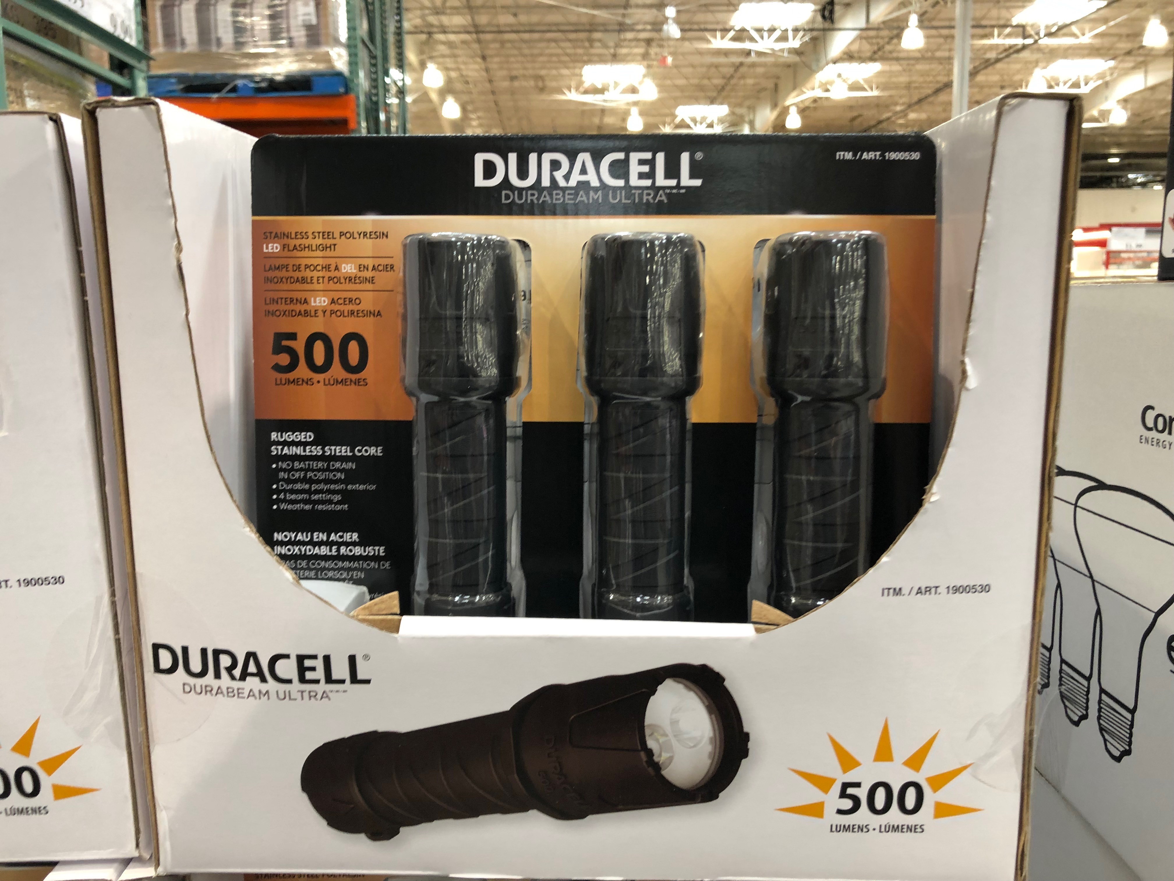 Costco members: Duracell 500 lumens flashlight 3 pack $14.99