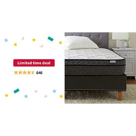 Limited-time deal: Amazon Basics Foam PillowTop Mattress - CertiPUR-US ...