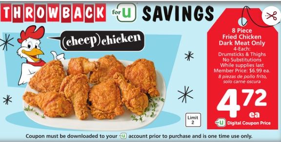 So. Cal. Albertsons & Vons Stores: 8 Pieces Fried Chicken (Dark Meat ...