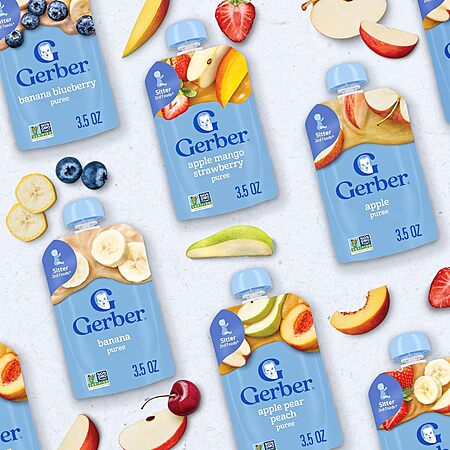 Select Gerber Baby Food Pouches, Jars, Snacks, Cereals B1G1 40% Off ...