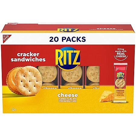 Select Snacks: 20-Pack of 6-Count RITZ Cheese Sandwich Crackers - 2024 ...