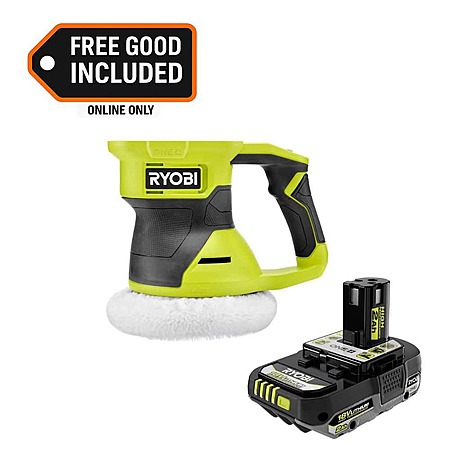 RYOBI ONE+ 18V Cordless 6" Two Speed Random Orbit Buffer + 18V 2.0 Ah ...