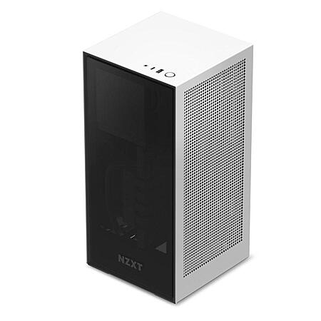 NZXT H1 Mini-ITX White Computer Case w/ 650W SFX Power Supply & Liquid ...