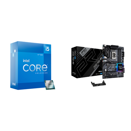 Intel Core i5-12600K + ASRock Z690 Pro RS DDR4 LGA 1700 Motherboard ...