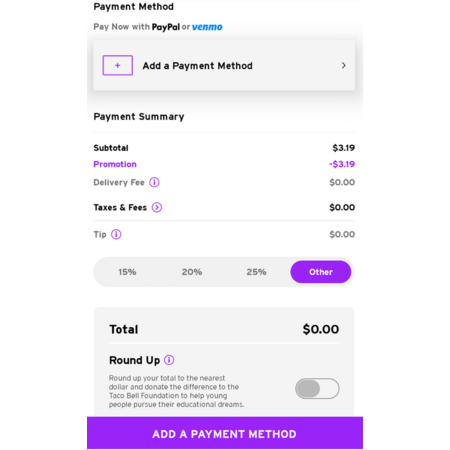 Taco Bell App Rewards New Users Sign Up Free Cantina Chicken Taco + $0 ...