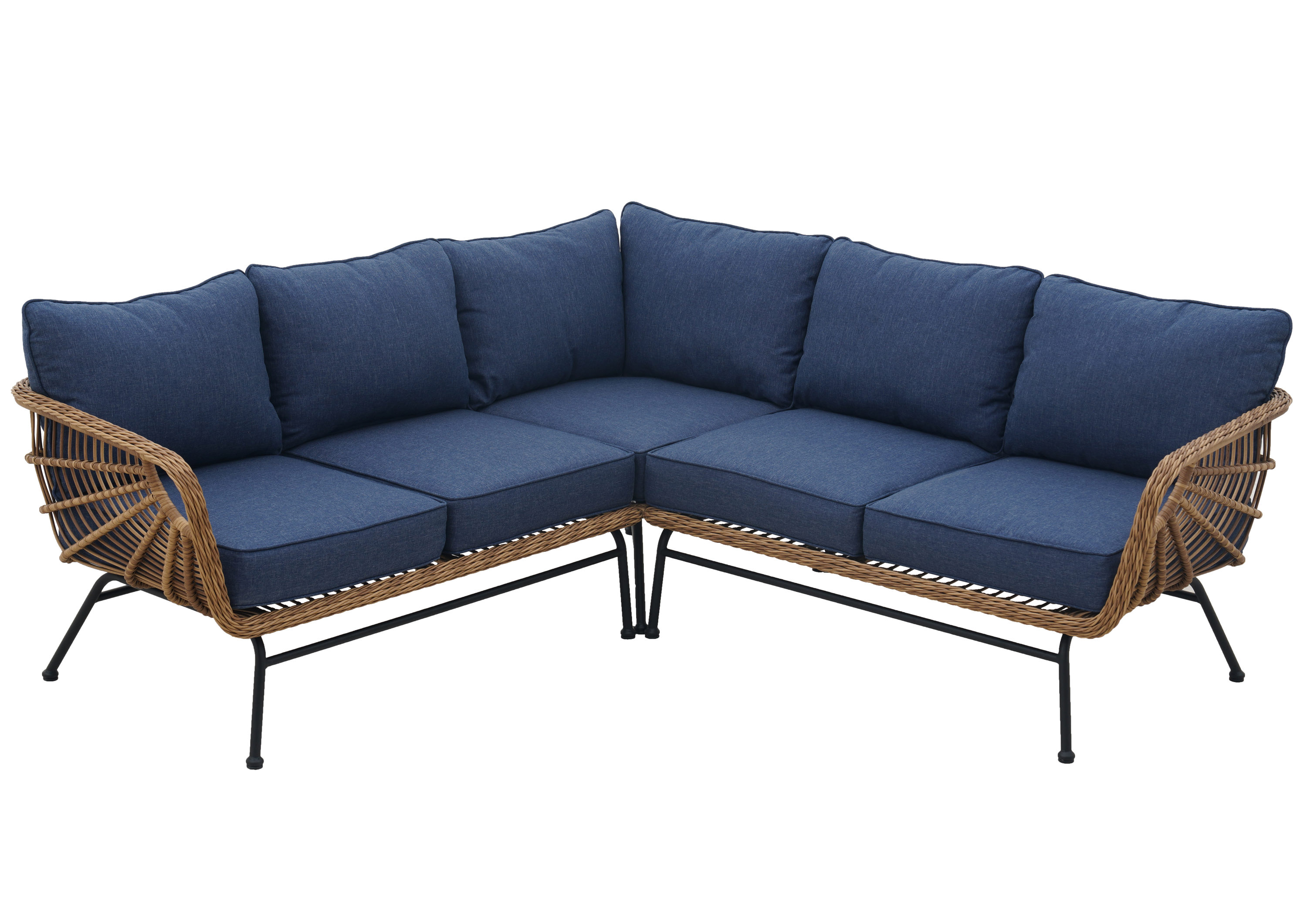 3-Piece Origin 21 Sarasota Key Wicker Patio Conversation Set w/ Blue ...