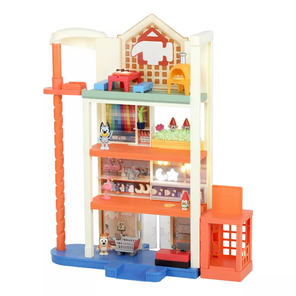 22" Bluey Hammerbarn 4-Level Shopping Center Mega Set Playst w/ Working ...