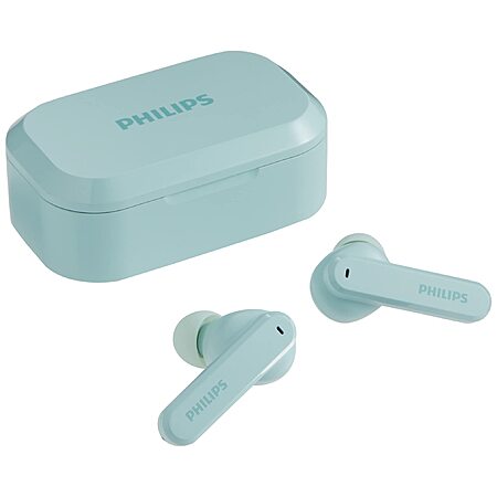 PHILIPS T4506 True Wireless Headphones w/ Active Noise Canceling (Teal ...