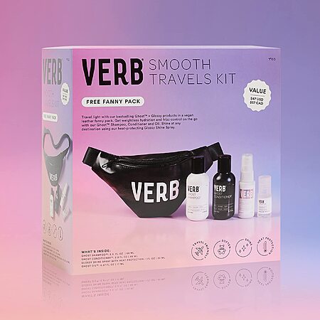 4-Pc Verb Ghost Shampoo & Conditioner Duo Travel Kit w/ Shine Spray ...