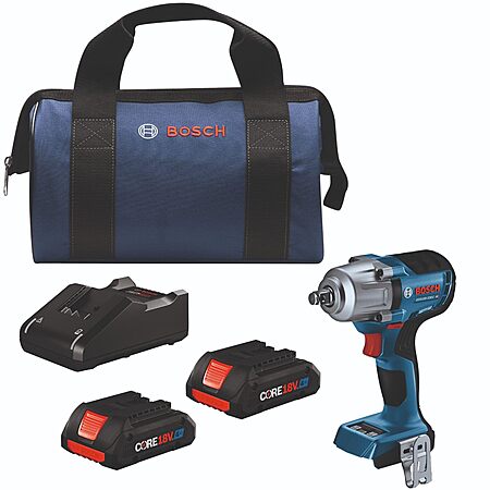 1/2" 18V Bosch Brushless Connected-Ready Mid-Torque Impact Wrench Drill ...
