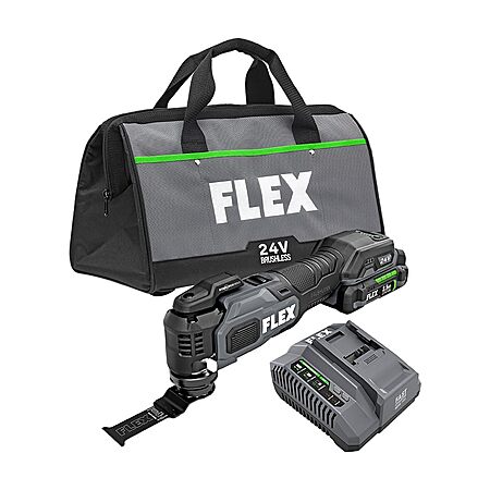 24V FLEX Brushless Cordless Oscillating Multi-Tool Kit w/ 2.5Ah Lithium ...