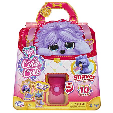 Little Live Pets Scruff-a-Luvs Cutie Cuts Plush Rescue Pet (Purple ...