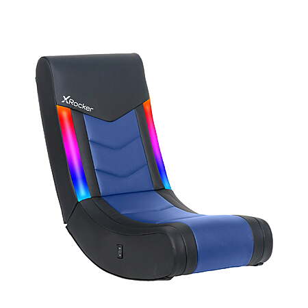 X Rocker Solo Floor Rocker Gaming Chair w/ RGB Lighting (Blue or Red ...