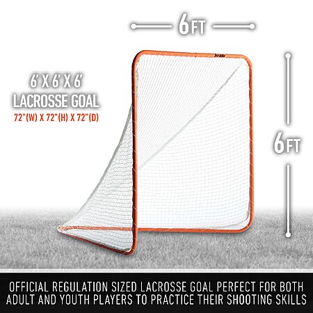 6' x 6' Franklin Sports Backyard Lacrosse Goal / Training Net (Orange ...