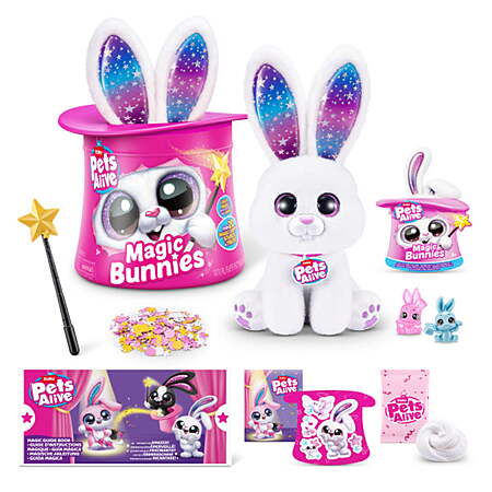 ZURU Pets Alive Magic Bunnies Plush Light up Interactive Electronic ...