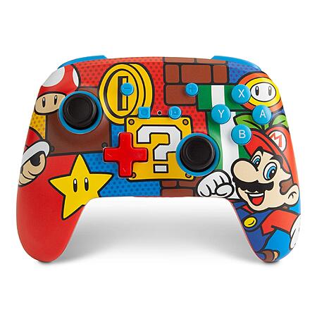 PowerA Enhanced Wireless Rechargeable Nintendo Switch Controller (Mario ...