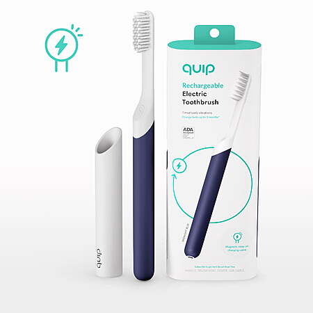 quip Rechargeable Sonic Electric Toothbrush w/ Travel Case/Mount ...