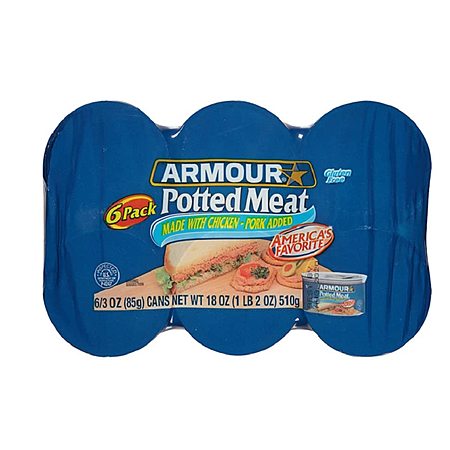 Armour Star Potted Meat, Canned Meat, 3 OZ (Pack of 6)~$2.23 After ...