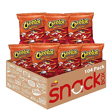 Cheetos Crunchy Cheese Flavored Snacks, 1 Ounce (Pack of 104)~$38.22 ...