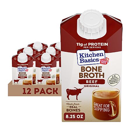 Kitchen Basics® Beef Bone Broth, 8.25 oz. (Pack of 12)~$11.03 @ Amazon ...
