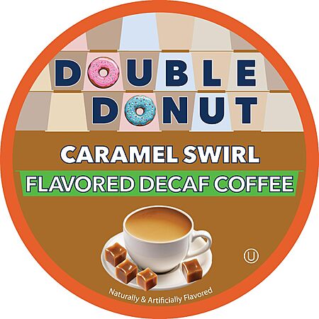 Double Donut Flavored Decaf Coffee, Decaffeinated Coffee Caramel Swirl ...