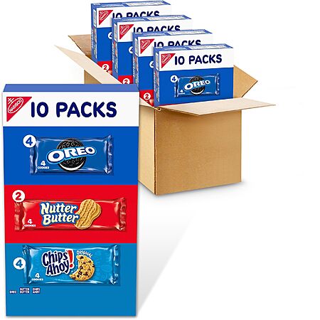 Nabisco Cookies Variety Pack, OREO, Nutter Butter, CHIPS AHOY!, 40 ...