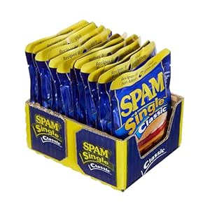 SPAM Classic Single Pouch, 2.5 Ounce (12 Pack), Fully Cooked Pork and ...