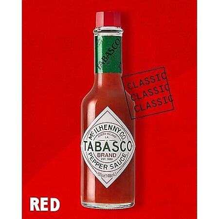 TABASCO Brand Original Red Pepper Hot Sauce, Medium Heat, Glass Bottle ...