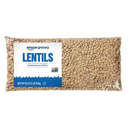 Amazon Grocery, Lentils, Non GMO, Excellent Source of Fiber, 16 Oz ...