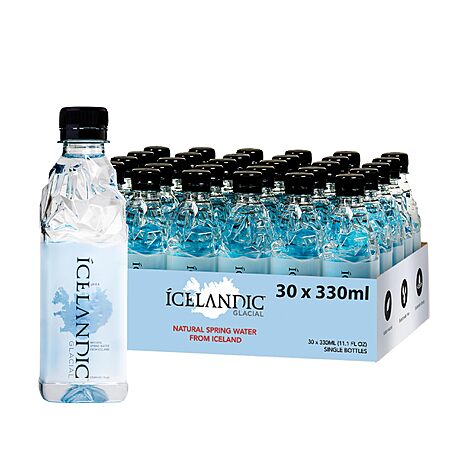 Icelandic Glacial Natural Spring Alkaline Water, 11.16 Fl Oz (30 Count ...