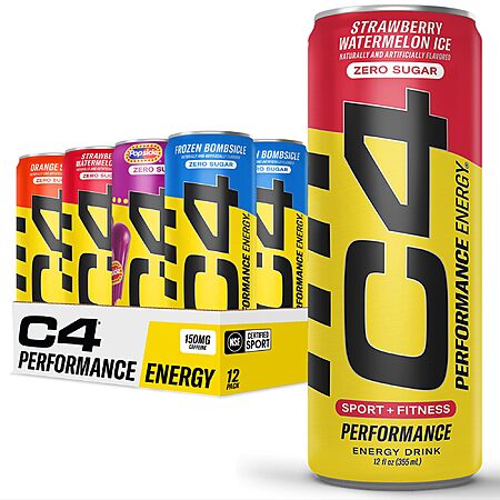 C4 Energy Drinks Variety Pack, Sugar Free Pre Workout Performance Drink ...