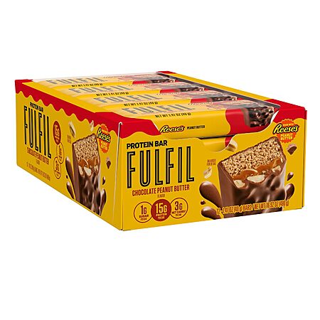 FULFIL Chocolate Peanut Butter Flavored Protein Bar Made with REESE's ...