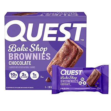 Quest Nutrition Bake Shop, Chocolate Brownies, 10g Protein, 2g Net ...