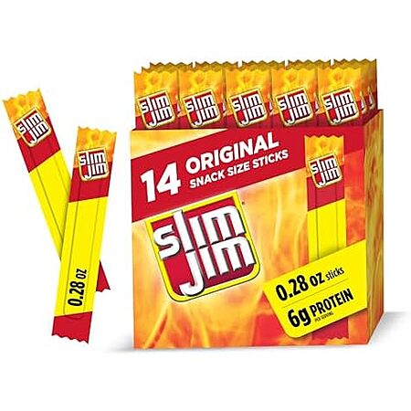 14-Count 0.28oz Slim Jim Smoked Meat Sticks (Original Flavor) - 2026-02-12